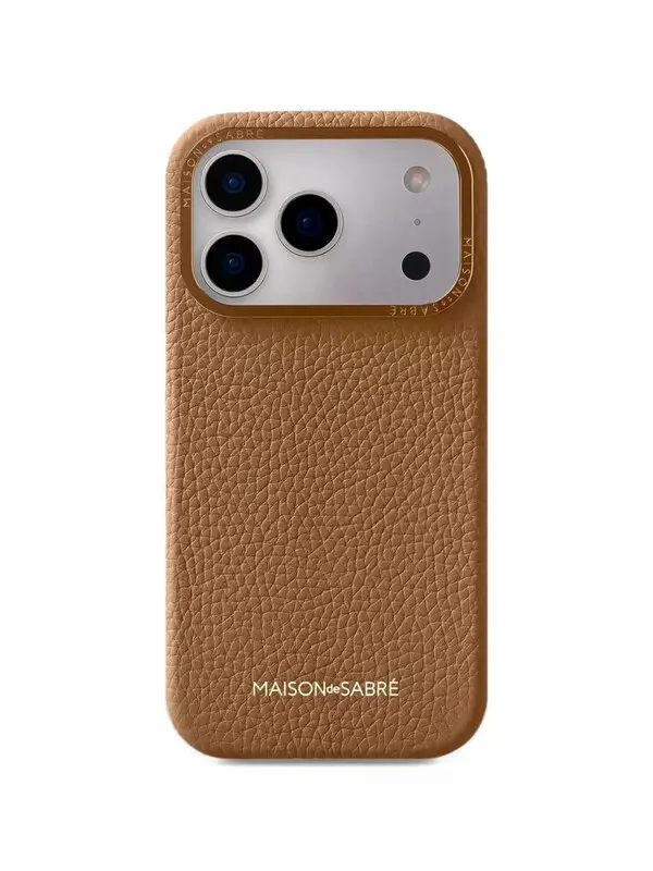MAISON DE SABRE Pro Max 17 Grained Leather Phone Case - Brown