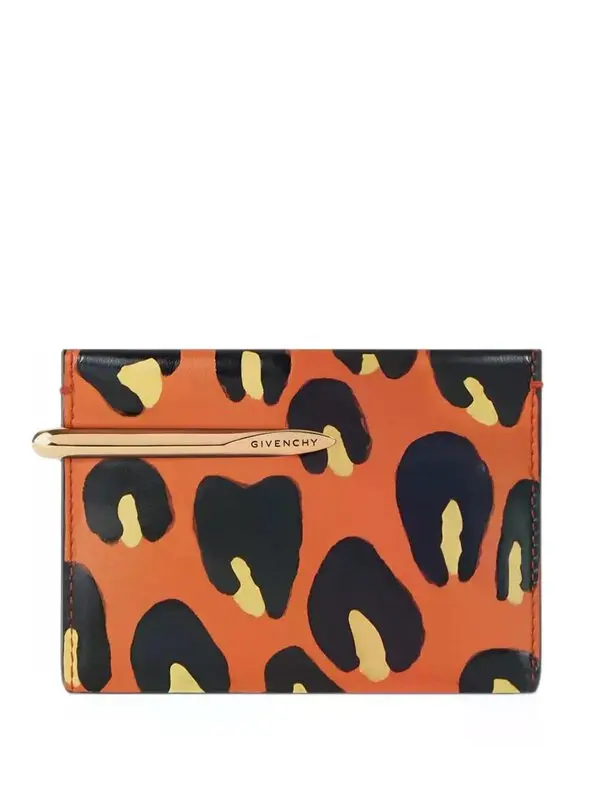 Givenchy Pinch Wallet In Leather With Leopard Print