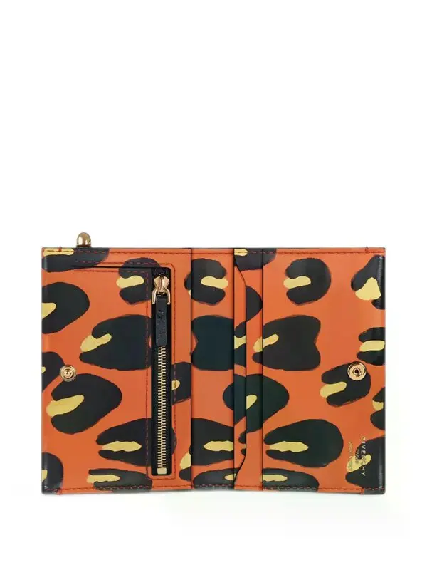 Givenchy Pinch Wallet In Leather With Leopard Print