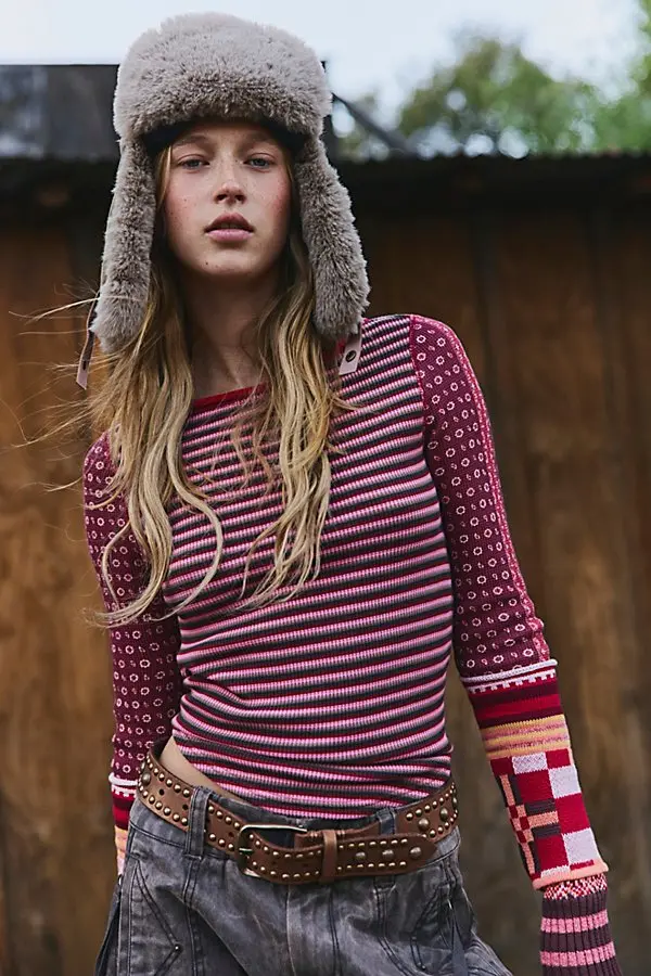 Free People We The Free Macey Swit Cuff - Wine Combo