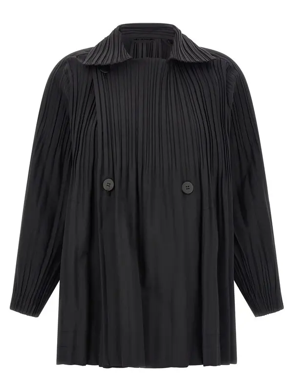 Issey Miyake A-line 'smooth Coat' Coat