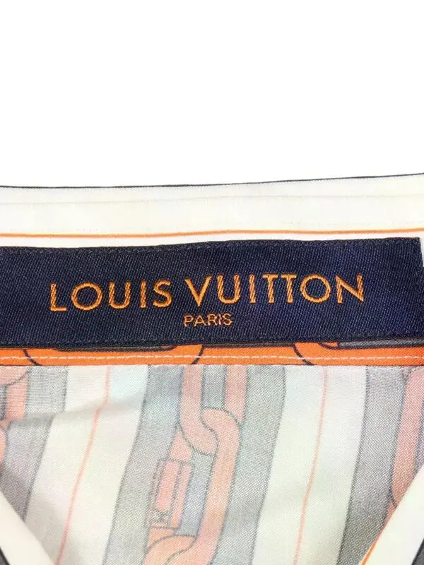 LOUIS VUITTON 2010s Chain-link Stripe Shirt