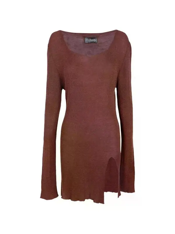 CORTANA Luma Jersey Side-slit Top - Red