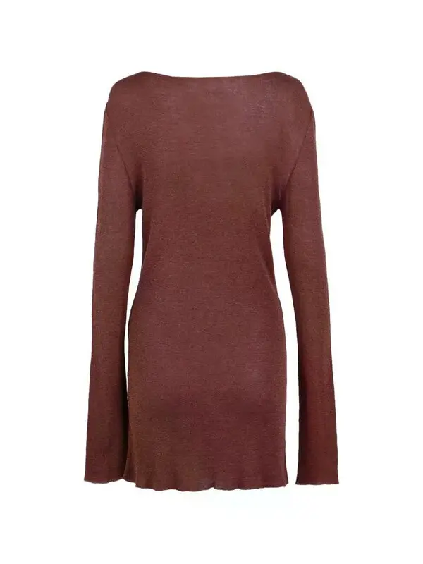 CORTANA Luma Jersey Side-slit Top