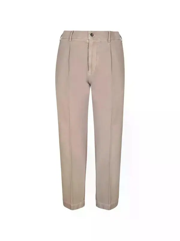 DELL'OGLIO Pleated Straight-leg Trousers