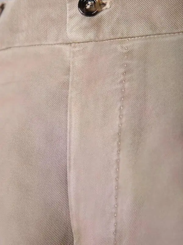 DELL'OGLIO Pleated Straight-leg Trousers