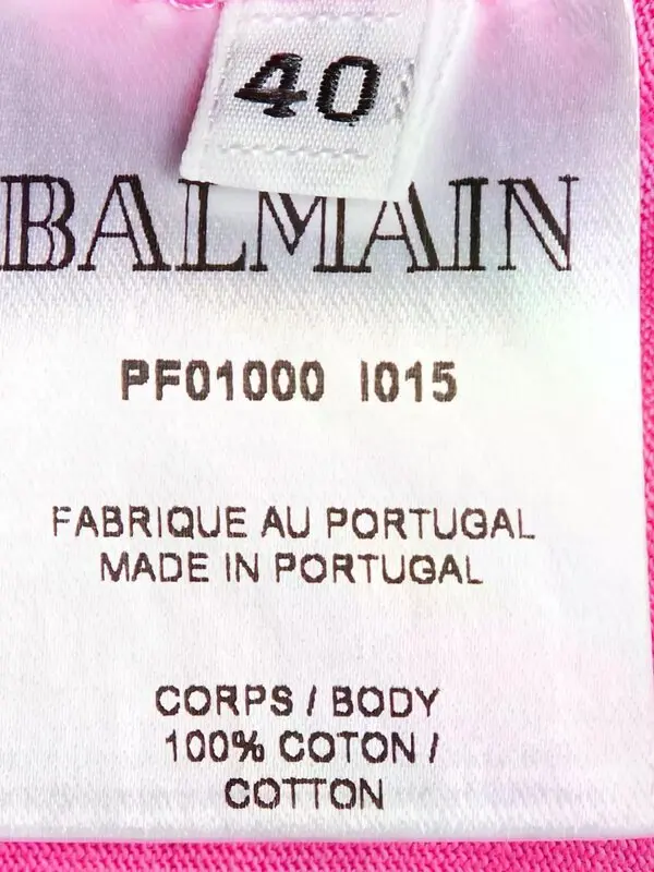 Balmain Logo-print Button-detail T-shirt