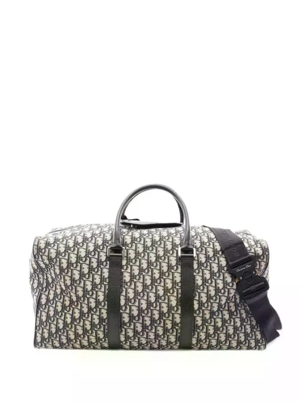 Dior 2010s 50 Oblique Boston Bag - Neutrals