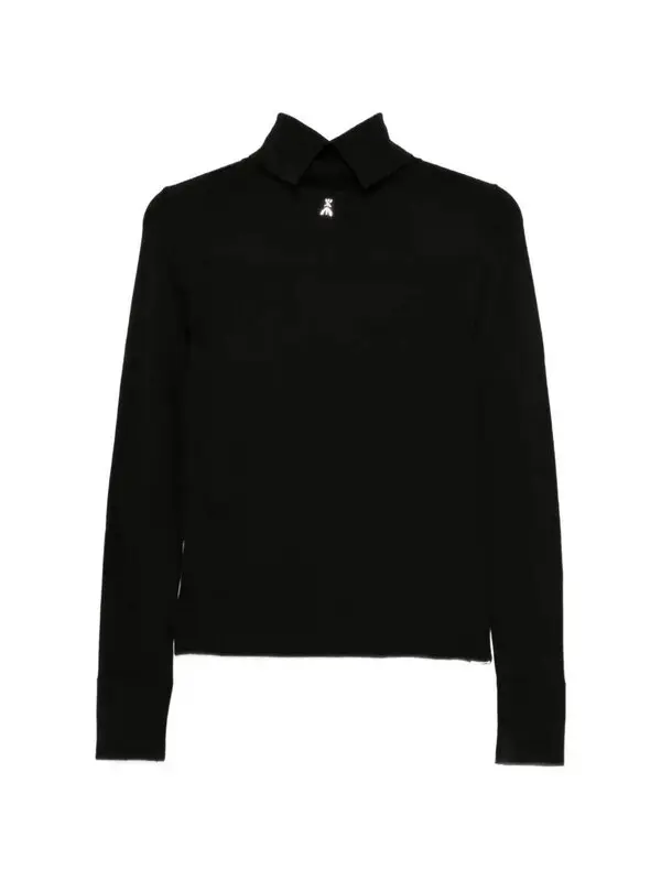 Patrizia Pepe Logo-plaque Wool Sweater