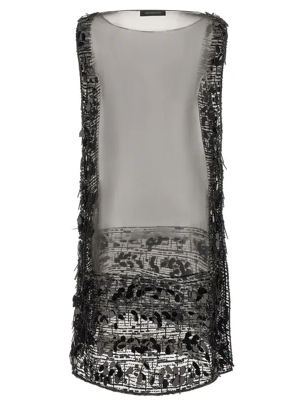 LANVIN Embroidered Silk Tunic Dress