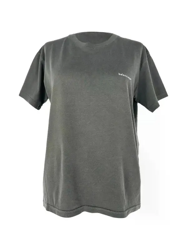 Balenciaga Washed Crew-neck T-shirt - Grey