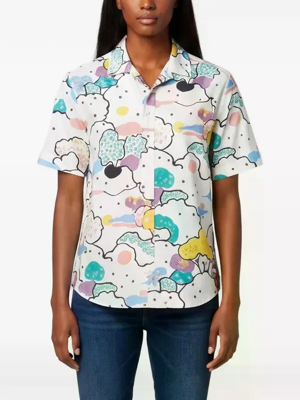 Dior Fantaisie-print Short-sleeve Shirt - White