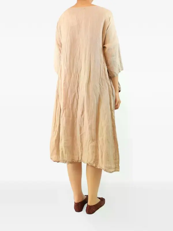 DANIELA GREGIS Oversized Linen Midi Dress