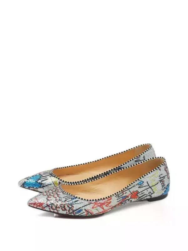 CHRISTIAN LOUBOUTIN Sequin-embellished Ballet Flats