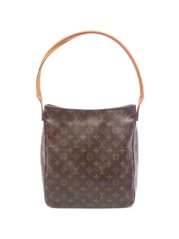 LOUIS VUITTON 2002 Gm Looping Monogram Tote Bag - Brown