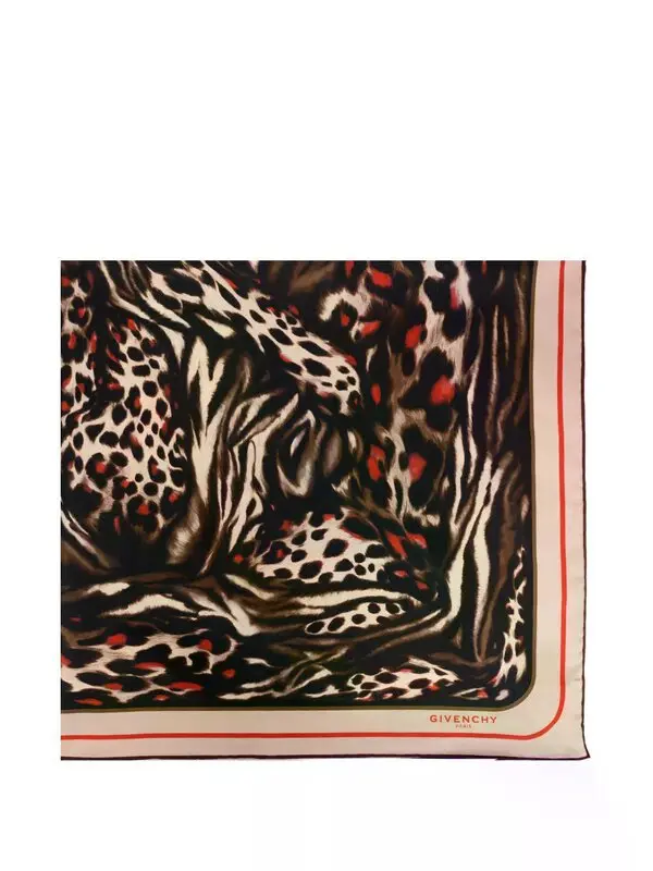 Givenchy Animal-pattern Silk Scarf