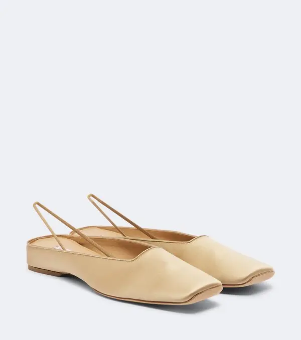 Calvin Klein Lana Satin Slingback Flats