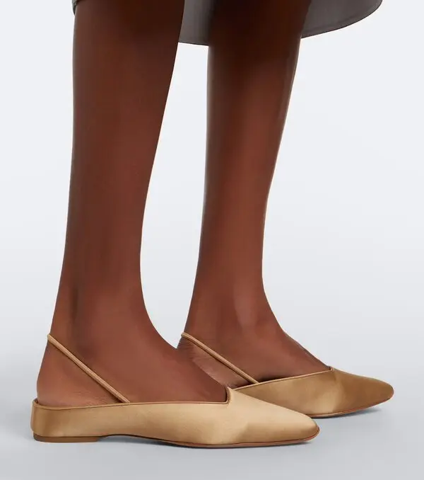 Calvin Klein Lana Satin Slingback Flats