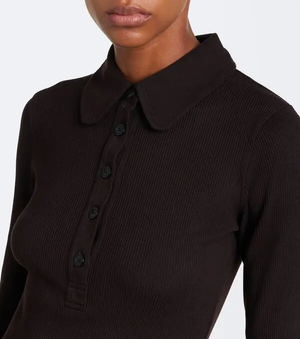 Citizens Of Humanity Brea Ribbed-knit Polo Shirt