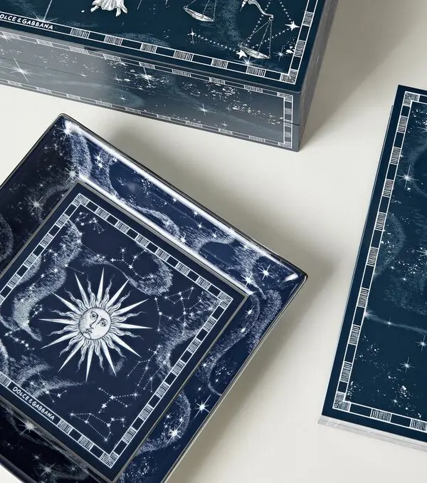 Dolce & Gabbana Zodiaco Printed Porcelain Tray