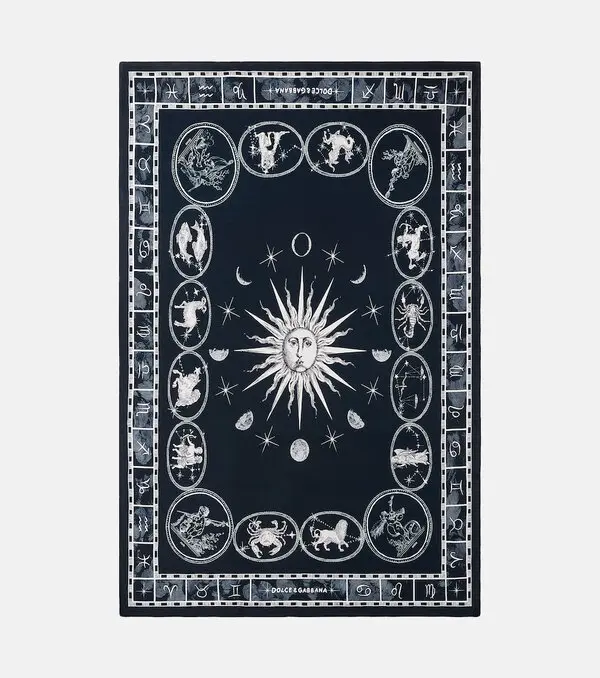 Dolce & Gabbana Zodiaco Silk And Wool Blanket