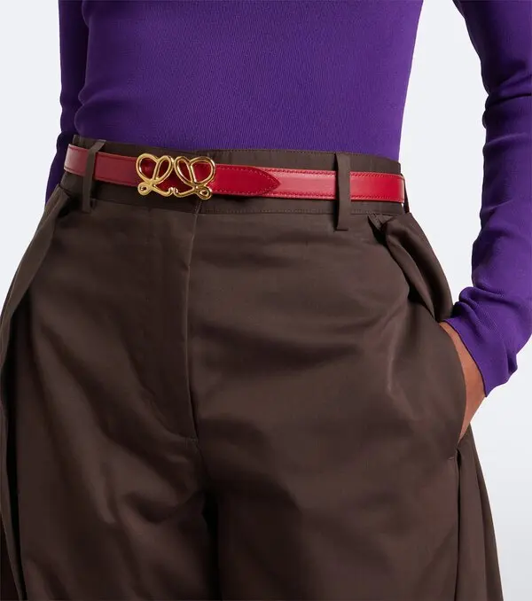 Loewe Double L Reversible Leather Belt