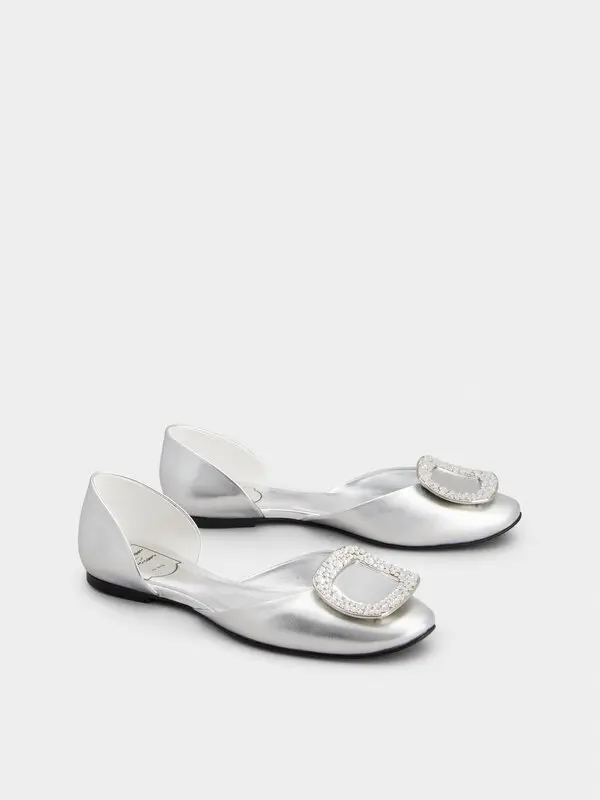 ROGER VIVIER Chips D'orsay Ballerinas In Leather