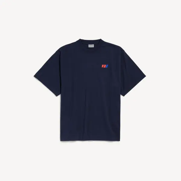 Balenciaga Club Bb Large Fit T-shirt - Blue