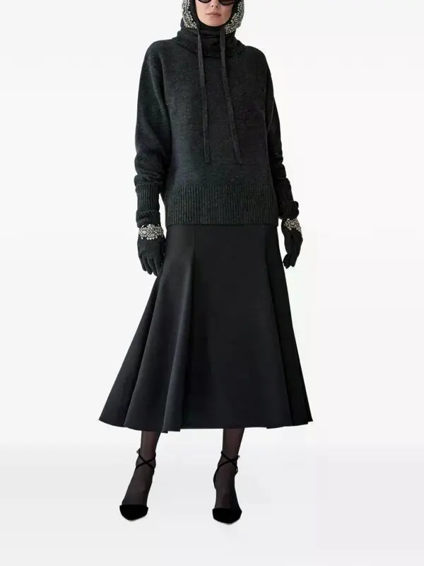 Carolina Herrera High-waisted Flared Midi Skirt