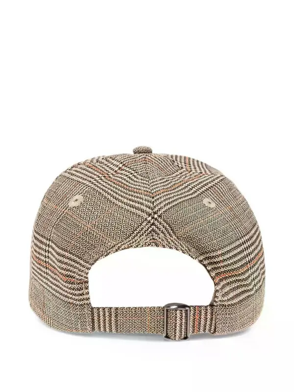 Munthe Corul Check Deer-embroidered Cap - Brown