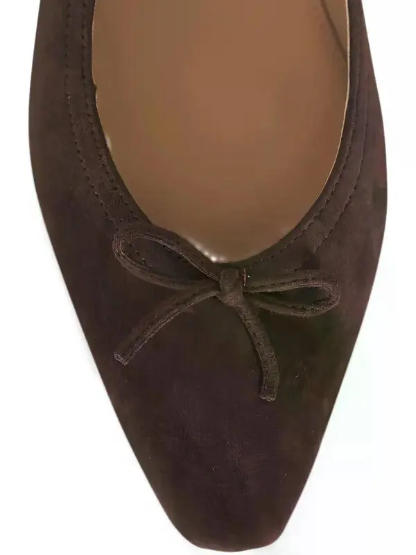 Veronica Beard Cailey Bow-detail Suede Ballet Flats