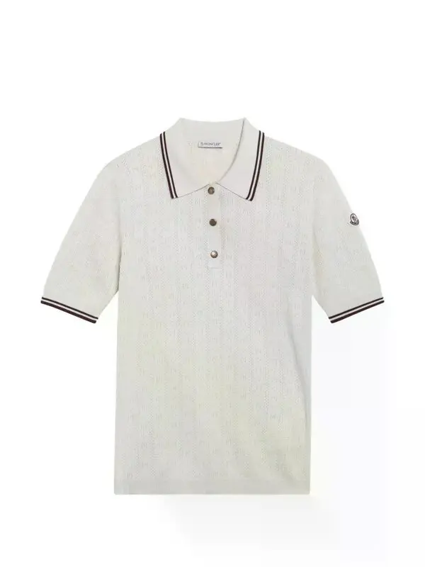 Moncler Cotton Polo Shirt - Neutrals