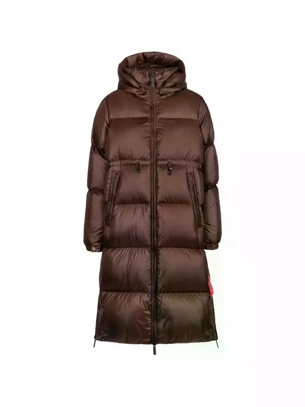 AFTER/LABEL Quilted Hooded Jacket - Brown
