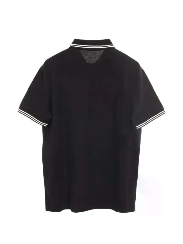 Moncler 2010s Flower-embroidered Polo Shirt