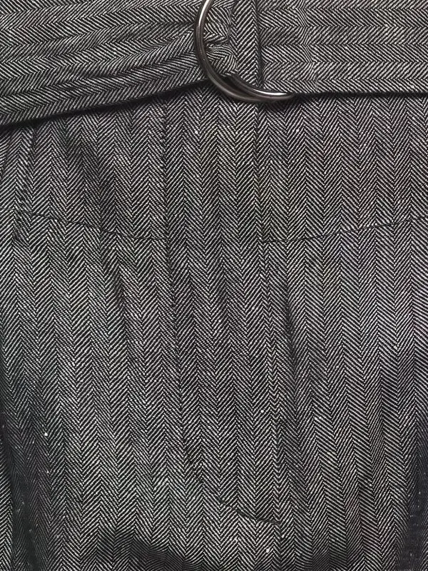 Brunello Cucinelli Herringbone Belted Trousers