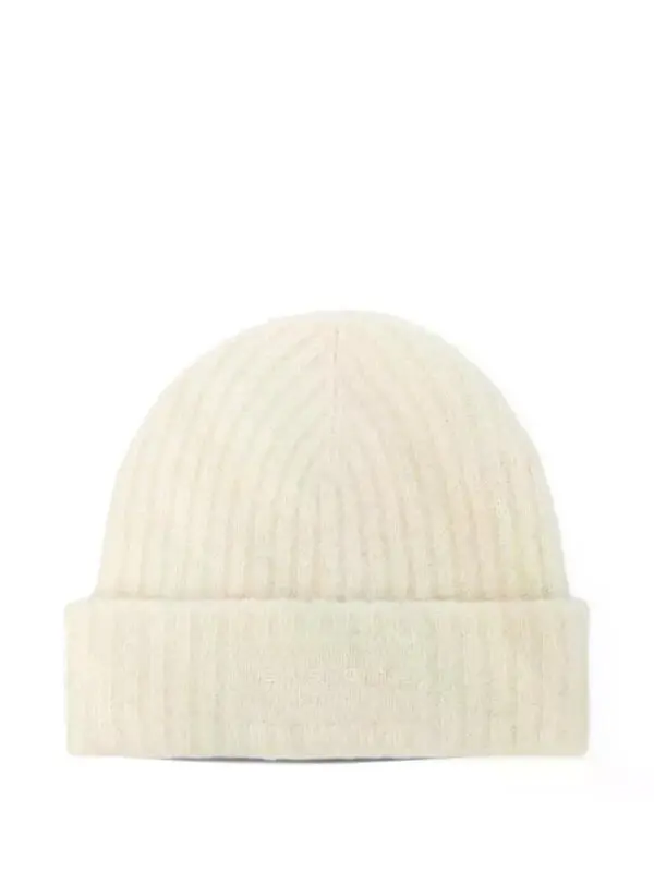 Givenchy Logo-embroidered Ribbed-knit Beanie Hat - Neutrals