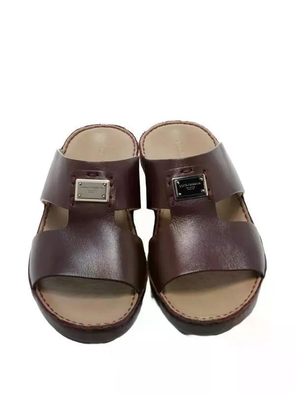 Dolce & Gabbana Logo Plaque Slide Sandals