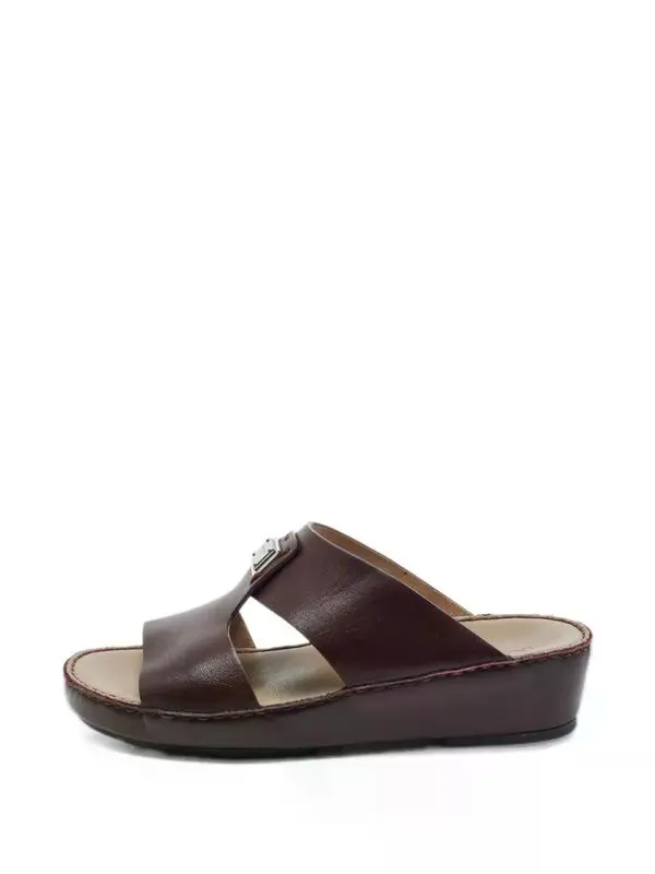 Dolce & Gabbana Logo Plaque Slide Sandals - Red