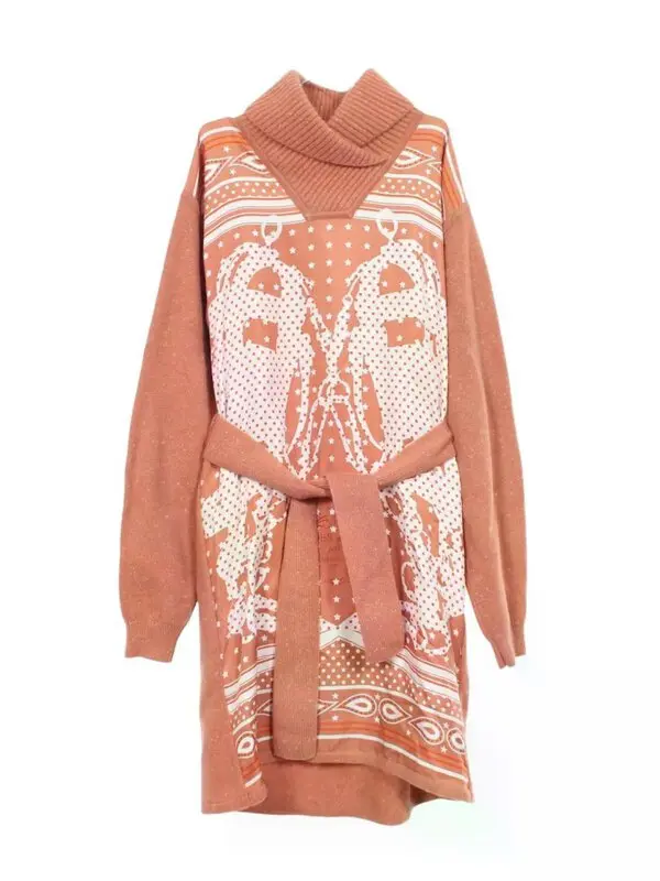 Hermès 2010s Brides De Gala Knit Mini Dress