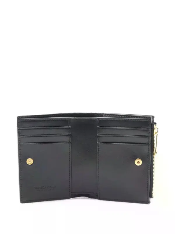 Bottega Veneta Intrecciato Bi-fold Wallet - Black