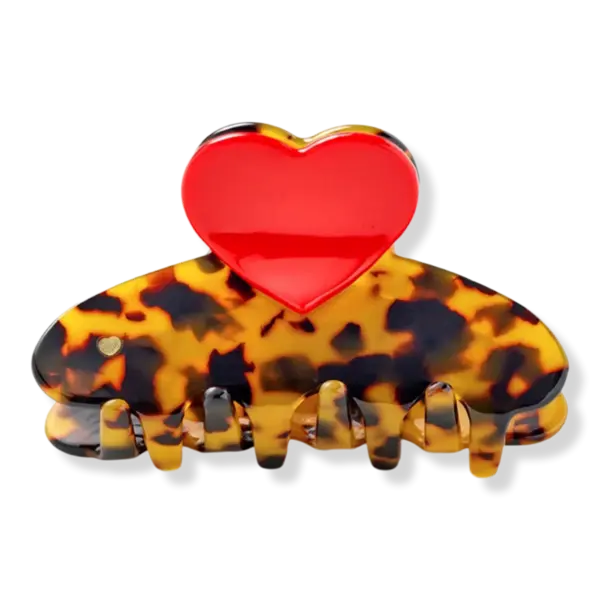 RPZL Italian Acetate Heart Claw Clip
