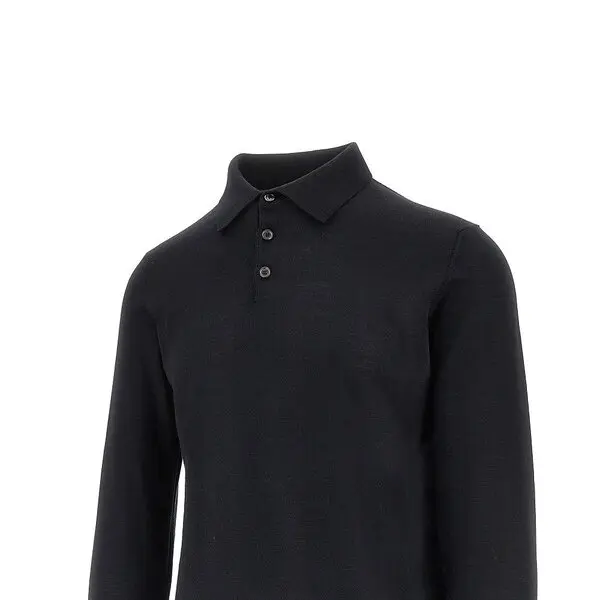 THE PULL Wool And Silk Polo Sweater