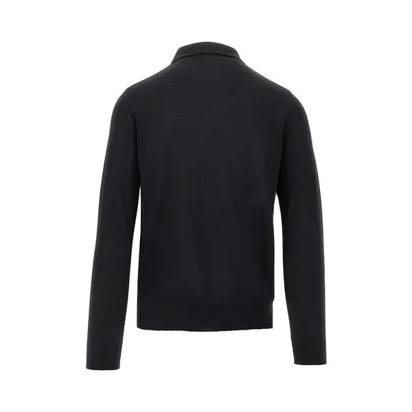 THE PULL Wool And Silk Polo Sweater