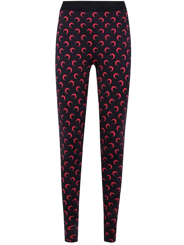 MARINE SERRE Printed Jersey Leggings "moon