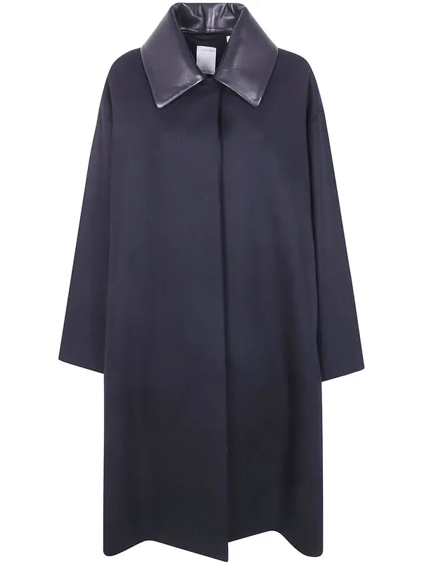 Calvin Klein Trench Coat Leather Collar "oksana