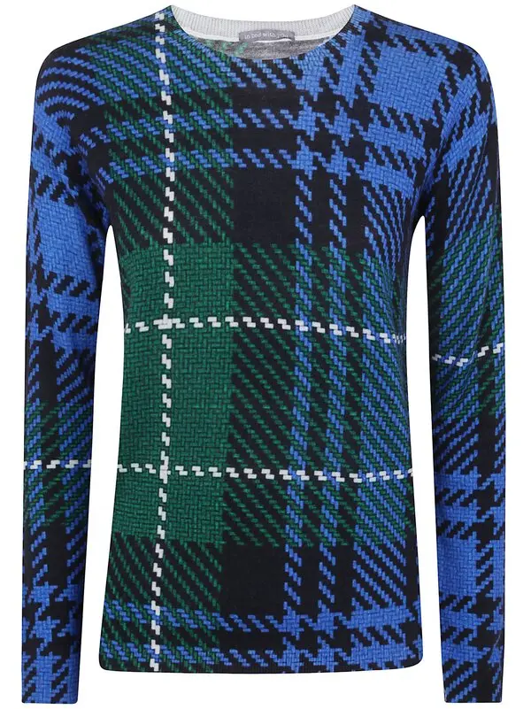 IN BED WITH YOU Sweater Tartan Print - Multi
