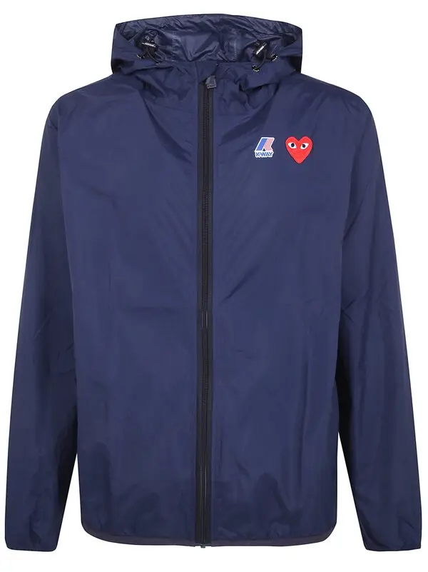 Play Comme Des Garcon Jacket Full-zip Red Emblem