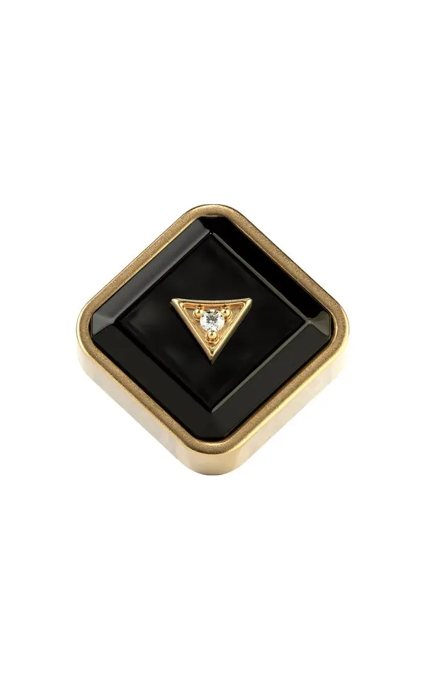 House Of Harlow 1960 14k Yellow Gold Nova Stud Earrings - Black