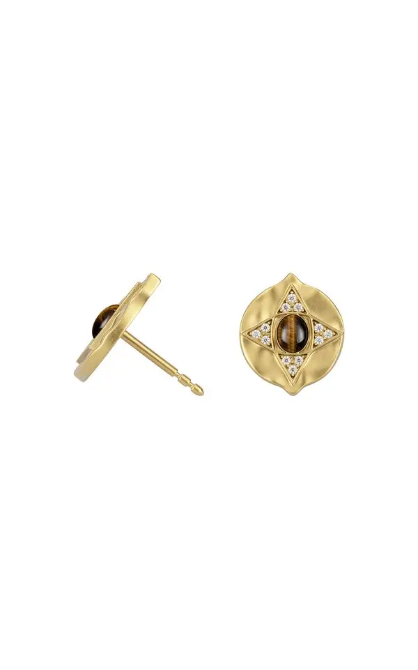 House Of Harlow 1960 14k Gold Plated Sterling Silver Hathor Stud Earrings