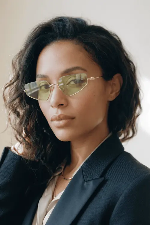 COSSINO Beatrice 57mm Cat Eye Metal Sunglasses - Lime